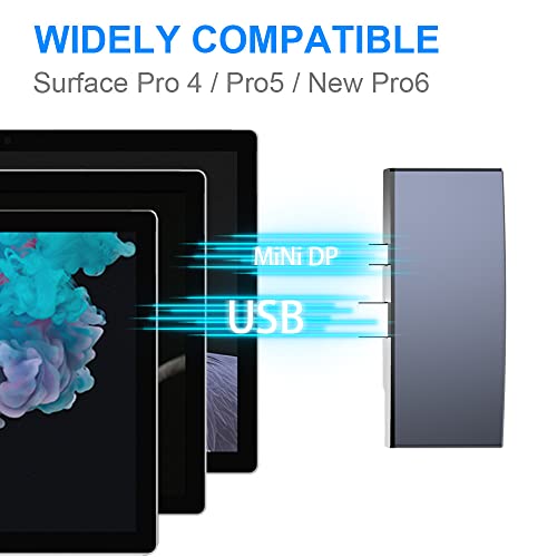 DDARKHORSE HDMI hub,Mini DP to USB3.0 Port,Compatible/ RJ45 Dock,for Microsoft Surface Pro4/5/6 Splitter Adapter Card Reader