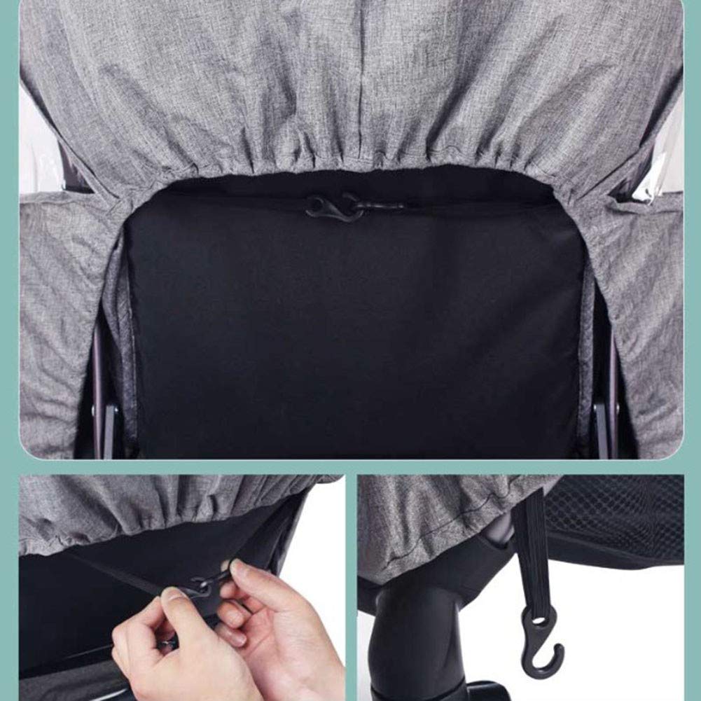 CTEGOOD Rain Cover for Double Stroller Tandem Stroller Weather Shield Universal Size Adjustable Elastic Band, Waterproof, Windproof for Baby Outdoor Protection