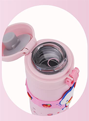 Hello Kitty Stainless Steel Insulated Water Bottle 350ml - Pink