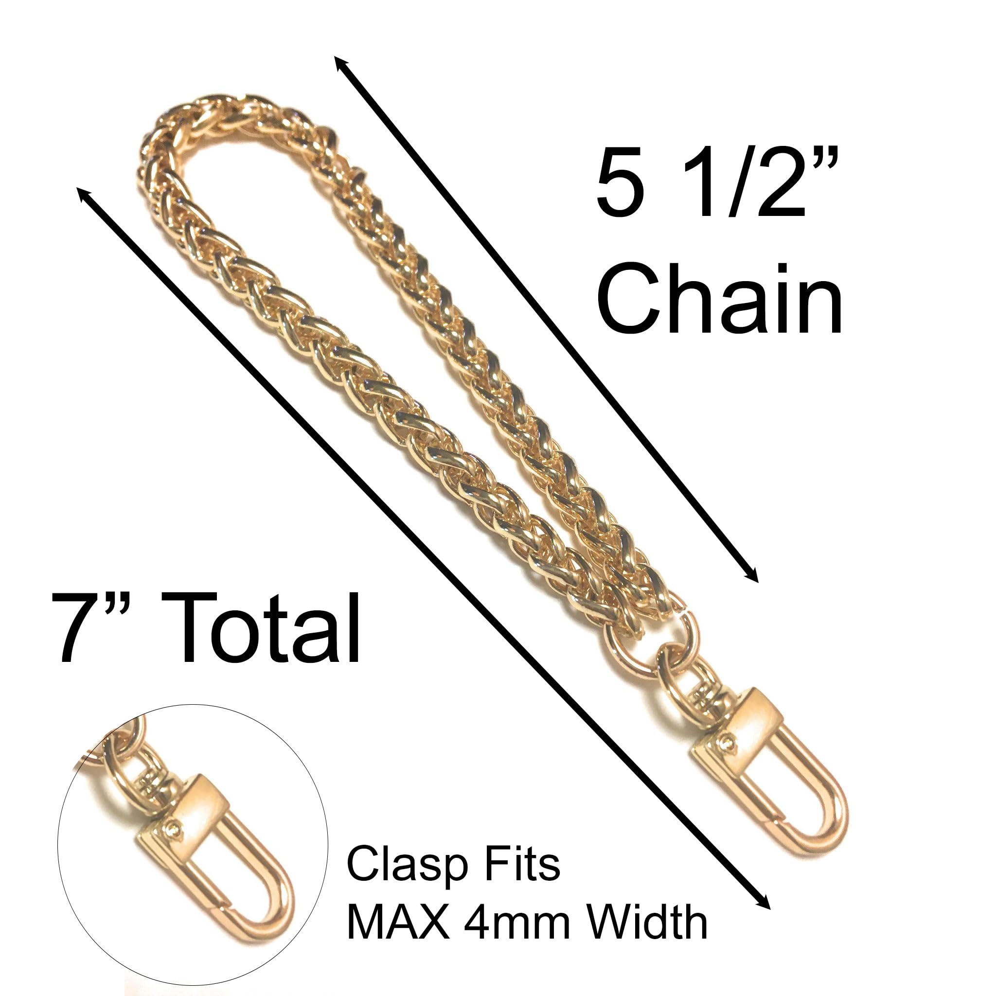 NEXT FASHION Wristlet Chain Braided Polished Gold - (5" 1/2)