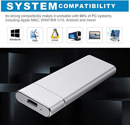 External Hard Drive 4TB,Portable External Hard Drive 4TB Portable Hard Drive High Speed USB 3.1 Hard Drive Shockproof External HDD for Mac, PC, Laptop(4TB Black)