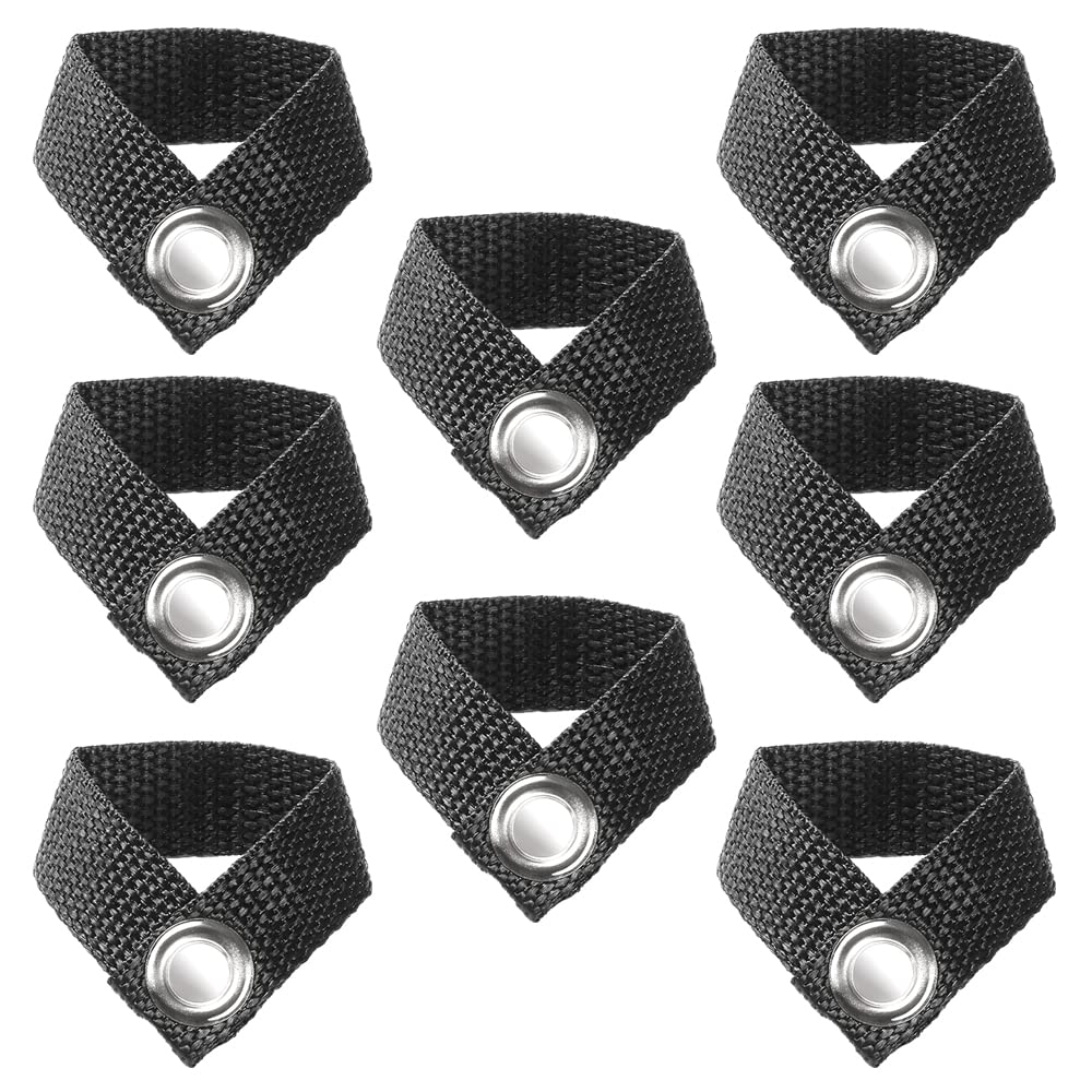 Camping Pole Holder BLLNDX 8PCS Outdoor Canopy Pole Webbing Fixing Buckles Camping Fishing Pole Holder Tent Awning Accessories