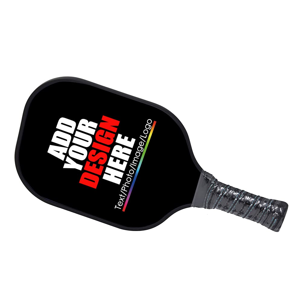 Custom Graphite Pickleball Paddle Lightweight Personalized Pickleball Racquet Add Your Photo,Text,Logo Sports Equipment Black