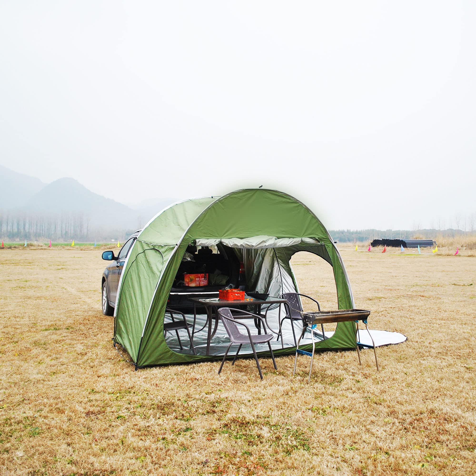 Camping Rear Hatch Tent for Van, SUV, Car Tailgate Back