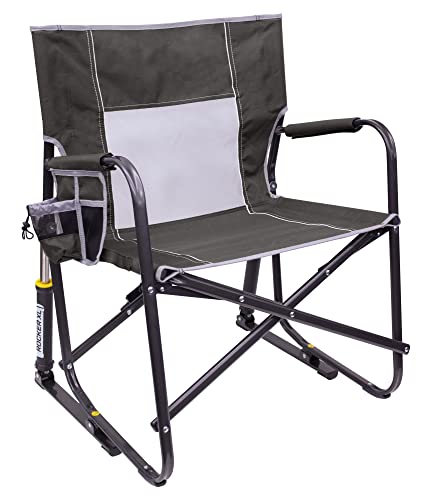 GSANEI Camping Gear,Camping Chairs,Outdoor Freestyle Rocker XL, Pewter Gray, Adult Chair, provides EXTRA comfort for a relaxing outdoor experience! With a broader and tougher frame, the heavy-duty Fre