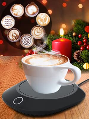Electric Thermostat Coaster Auto Shut Off Candle Wax Cup Warmer for Hot Coffee Milk Tea Water Cocoa Warmer Desk Home Office Use Christmas Birthday Gift