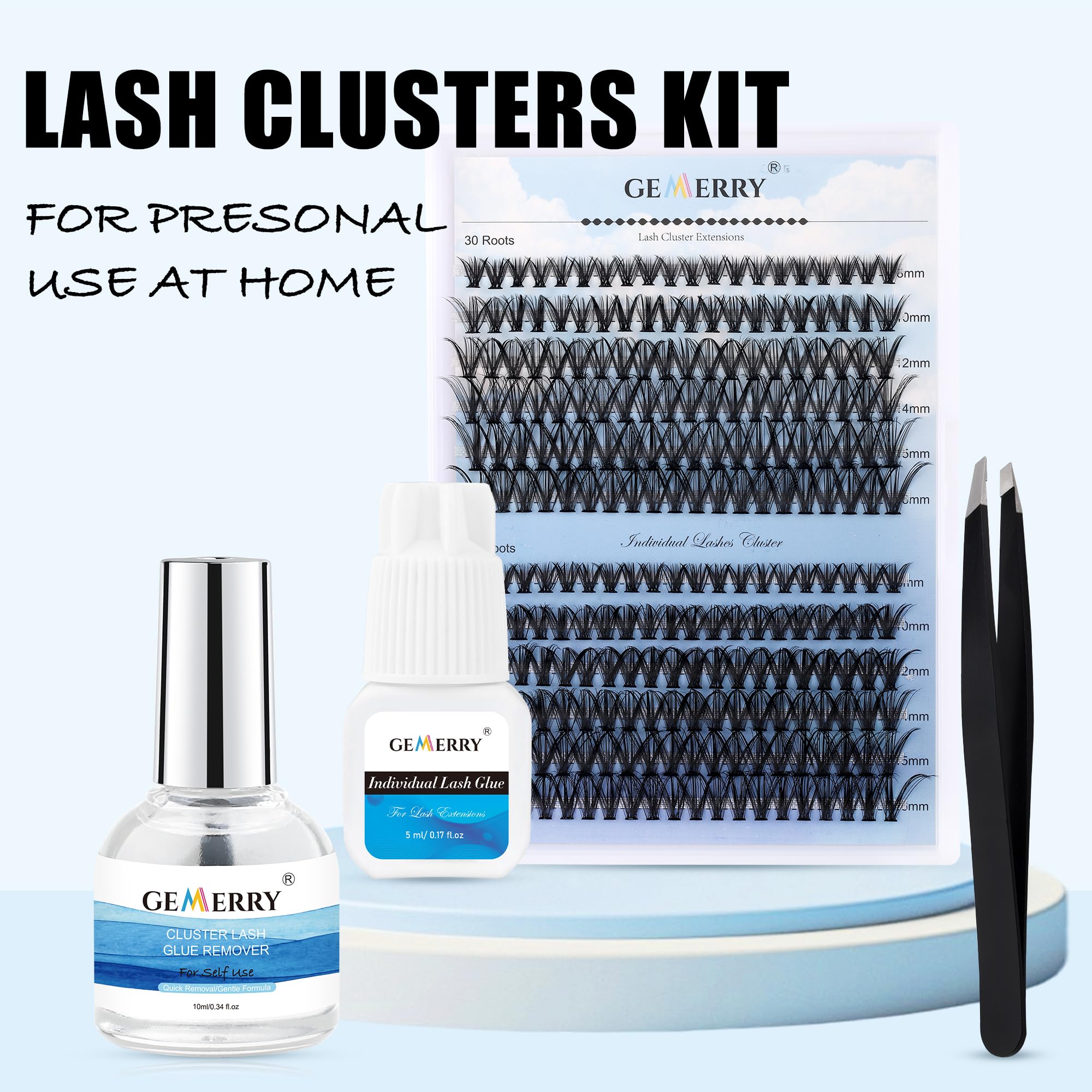 Eyelash Extension Remover GEMERRY 10ml Professional Eyelash Glue Remover Gel Lash Remover for Lash Extensions Fast Removing Clear Eyelash Adhesive Remover