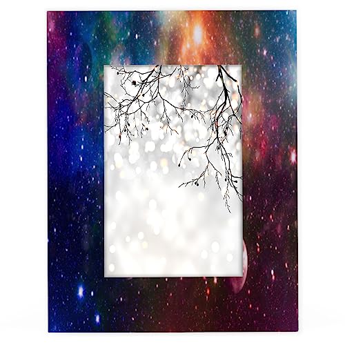 Pardick Galaxy Solar System Planets 11x14 Picture Frame, Outer Space Nebula Wooden Photo Frames for Wall Mounting or Tabletop Living Room Bedroom Home Decor