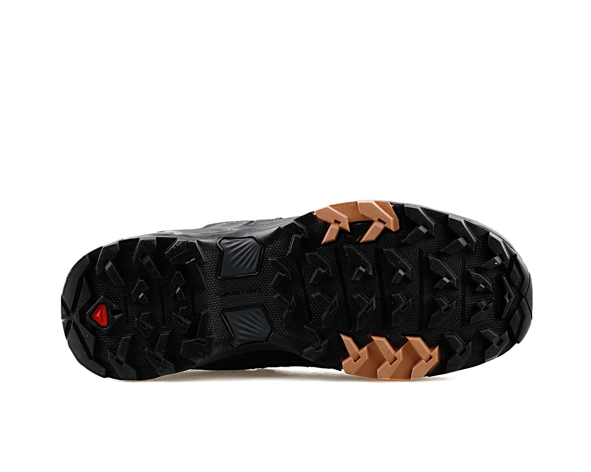 Salomon X Ultra 4 MID Gore-TEX Hiking Boots for Women, Ebony/Mocha Mousse/Almond Cream, 8.5