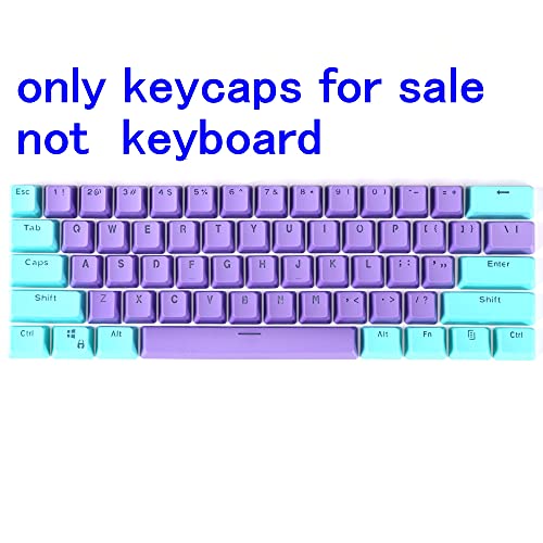 Mosptnspg CJXSP PBT 61 Keycaps 60 Percent, Gaming Keycaps OEM Profile Backlit Keycap Set for 60 Percent Cherry MX Mechanical Keyboard GK61 ,Only keycaps (Zilian)