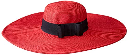 San Diego Hat Company Women's Adjustable Floppy SPF 50+ Sun Hat, Red, One Size