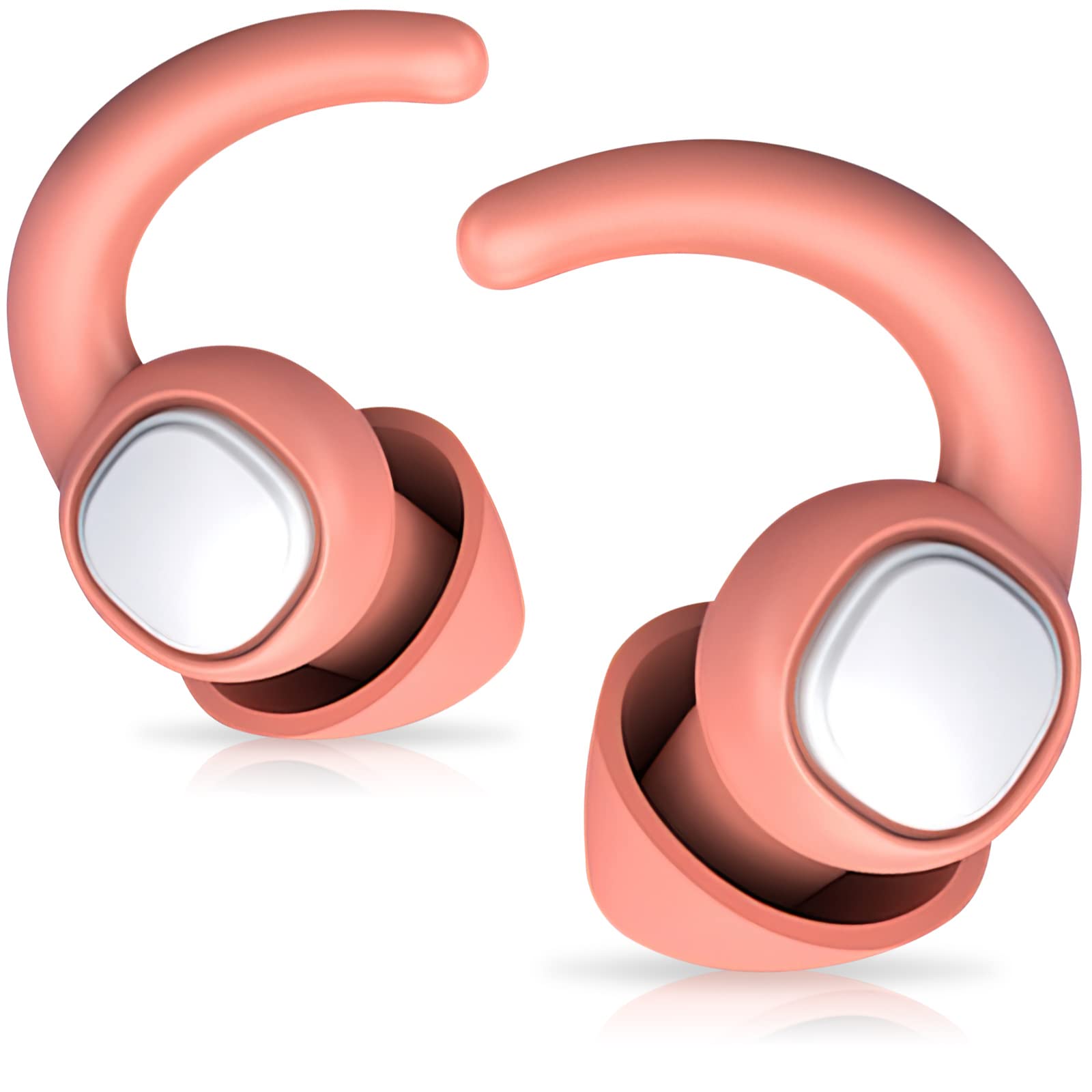 Ear Plugs for Sleeping Noise Cancelling, 36dB NRR Soft Silicone Ear Plugs for Sleeping & Noise Reduction, Reusable Concert Ear Plugs for Sleep, Snoring, Work, Concerts, Studying, Travel (Pink)