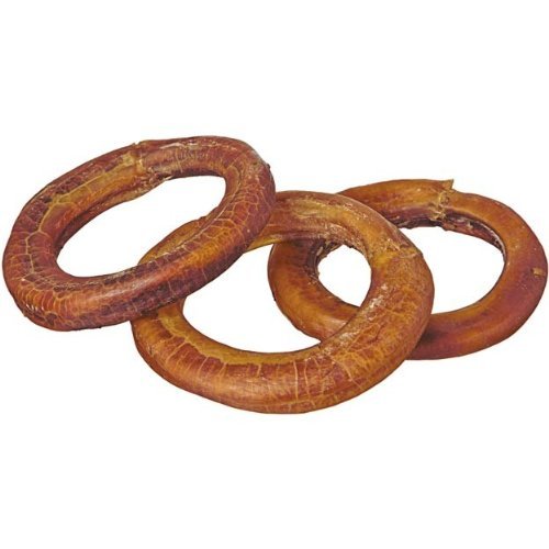 Pawstruck All Natural 4" Bully Stick Rings for Dogs, Grain Free, Low Odor, Single Ingredient, & Rawhide-Free Dental Chew Treat Bones, 100% Real Beef Fully Digestible, 3 Count