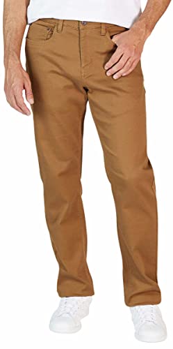 IZOD Mens Mid-Weight Comfort Stretch Knit Denim 5 Pocket Pant (as1, Waist_Inseam, Numeric_34, Numeric_29, Regular, Regular, Taupe, 34W x 29L)