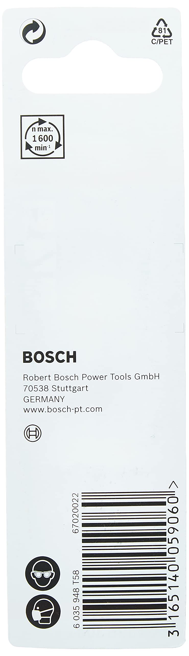 Bosch 2608596300 Standard Wood Drill Bit, 3mm x 30mm x 60mm, Blue