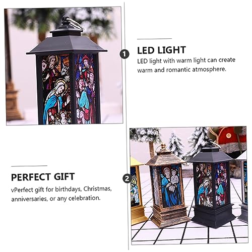 NOLITOY 3pcs for Globe Simulated Outdoor Snow Party Without Snowing Lighted Lights Lanterns Supplies Lighting Glittering Oil Christmas Candle Light Halloween Handheld Night Nativity