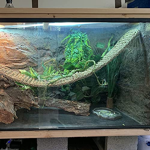 MUYG Reptile Terrarium Plants Decoration,Bearded Dragons Habitat Bendable Hanging Jungle Vines Decor Lizard Tank Artificial Leaves Plant Accessories for Lizards Snake Geckos Chameleon