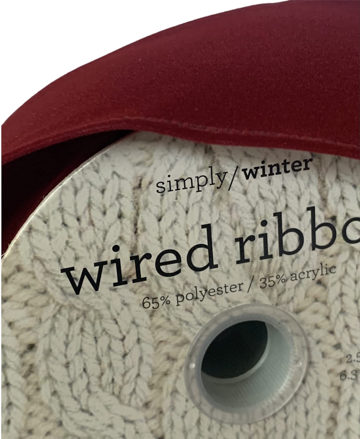 Burgundy Wired Velvet Ribbon 2.5"