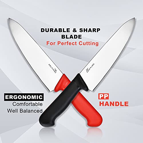 DELFINA Chef Knife, 8 Inch Kitchen Knife with Sheath, Professional High Carbon Stainless Steel Ultra Sharp Cooking Knife with Ergonomic Handle,Well Balanced & Easy to Clean
