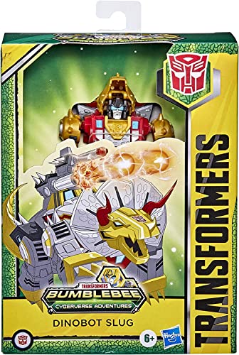 Transformers Bumblebee Cyberverse Adventures Toys Deluxe Class Dinobot Slug Action Figure, Blaster Fire Fury Action Attack, 5-inch