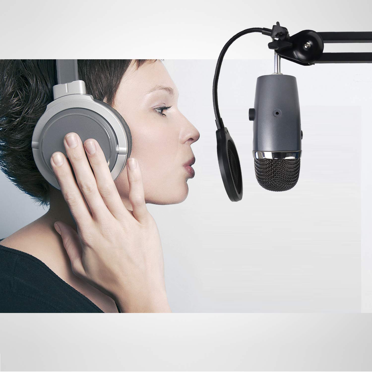 Yeti Nano Mic Pop Filter - 4 Inch 3 Layers Windscreen with Flexible 360° Gooseneck Clip for Blue Yeti Nano Microphone to Improve Sound Quality by YOUSHARES