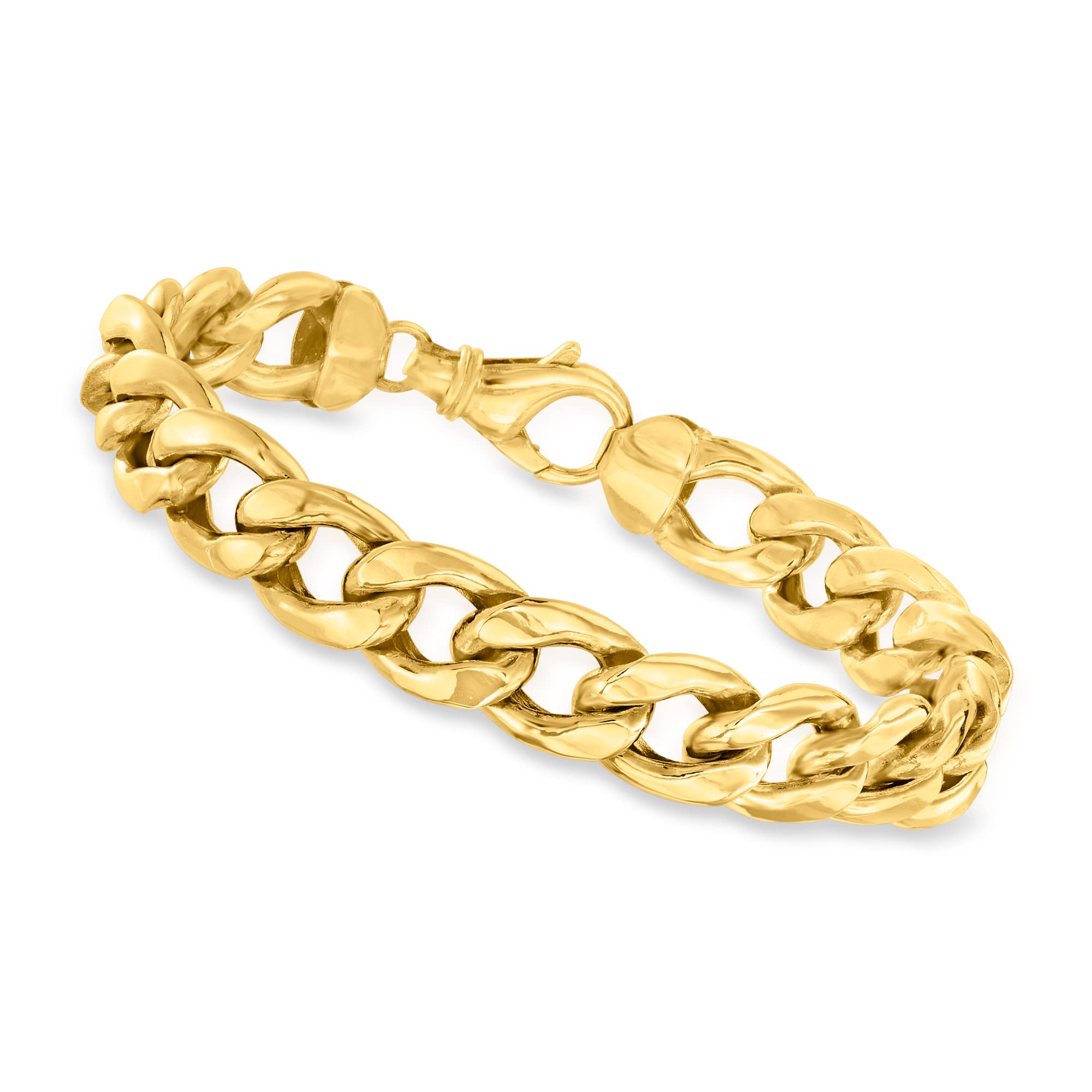 Canaria 10kt Yellow Gold Curb-Link Bracelet. 8 inches