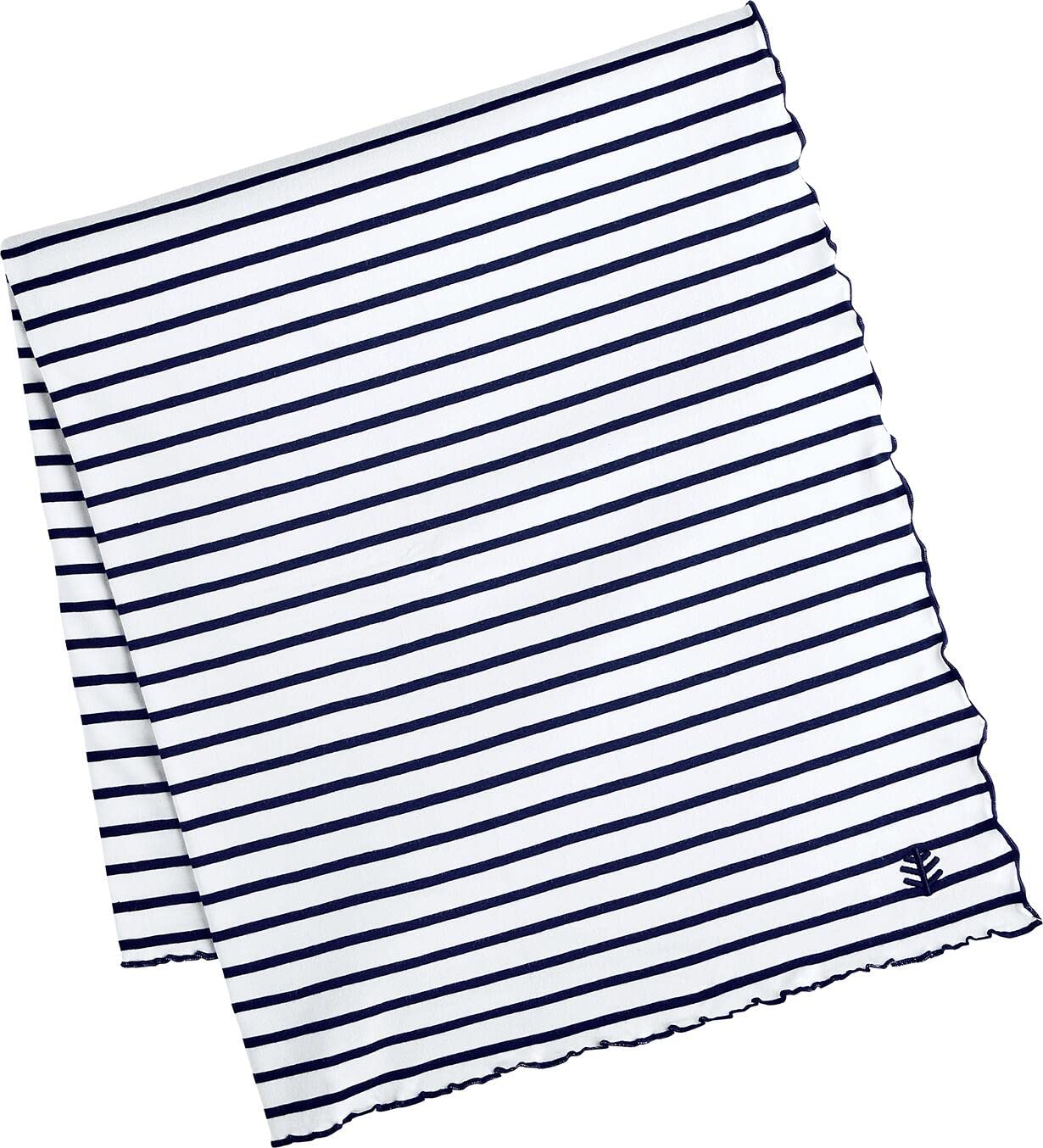 Coolibar UPF 50+ Savannah Sun Blanket - Sun Protective (One Size- White/Navy Stripe)