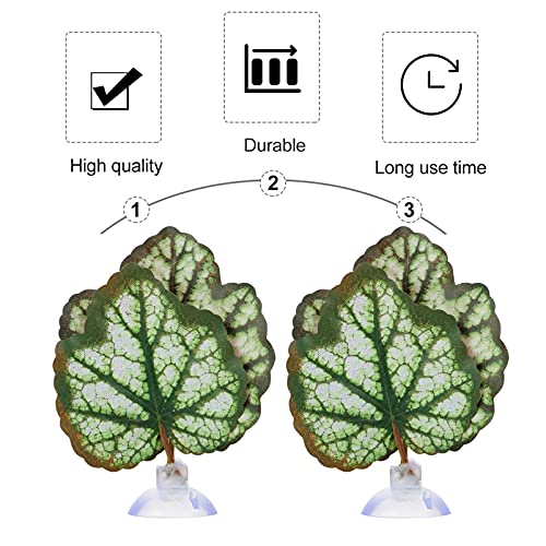 iplusmile Betta Fish Leaf Hammock- 2Pcs Aquarium Betta Fish Leaf Pad Fish Tank Resting Leaf with Suction Cups Hammock Breeding Bed for Beta Tank Decorations Green