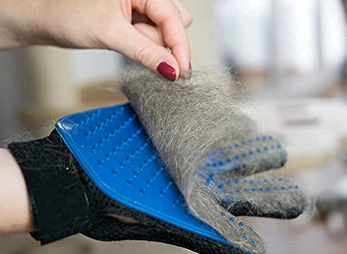 Pet Hair Grooming Gloves - Gentle Pet Hair Deshedding glove and Bath Tool