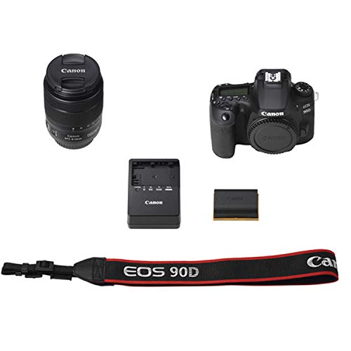 Canon EOS 90D DSLR Camera w/EF-S 18-135mm USM Zoom Lens + 128GB Memory + Case + Tripod + Filters (36pc Bundle)