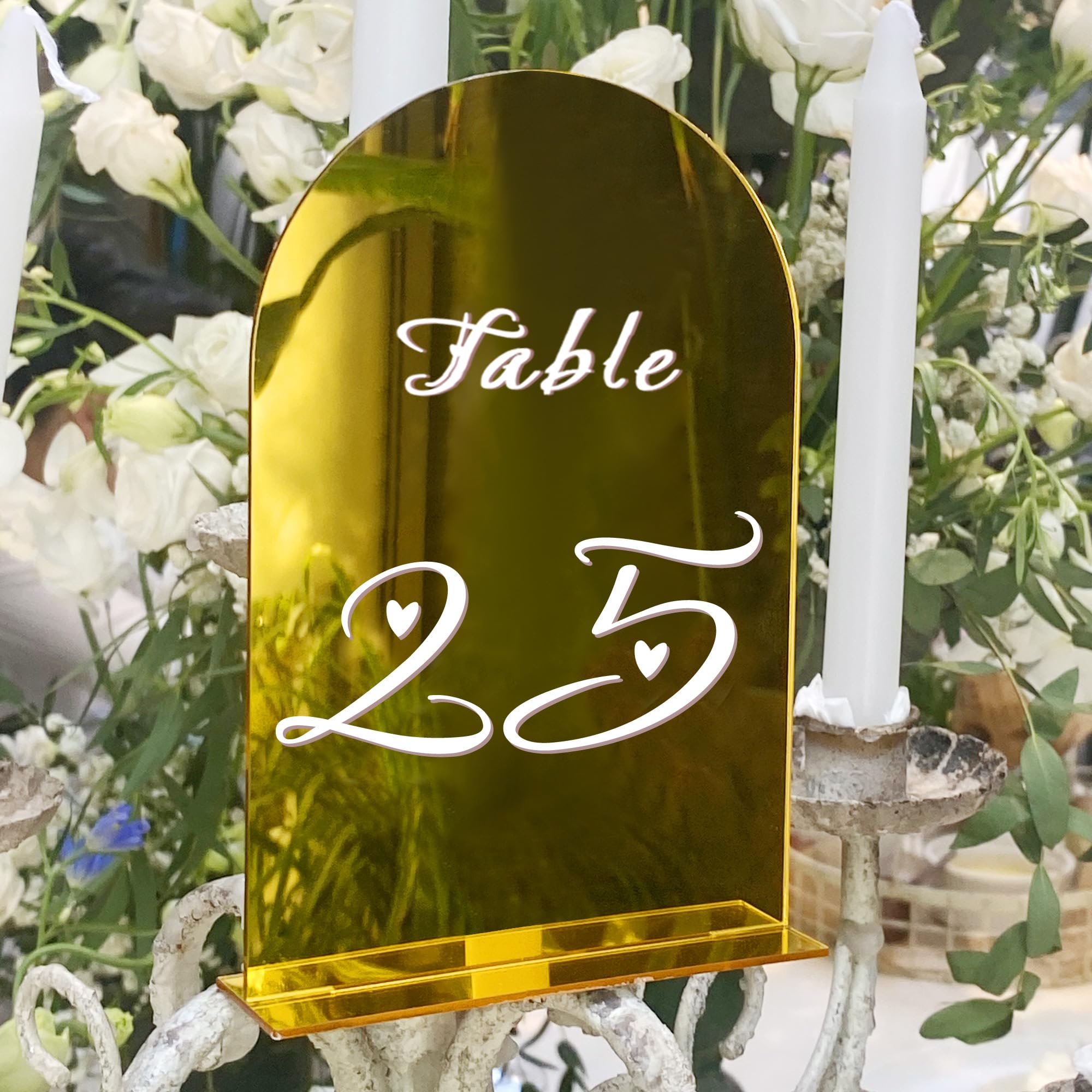 EINZUFUF Table Numbers, 1-15 Frosted Wedding Table Numbers with Black Letters, Acrylic Wedding Signs with Holders for Centerpiece, Party, Reception, Decoration