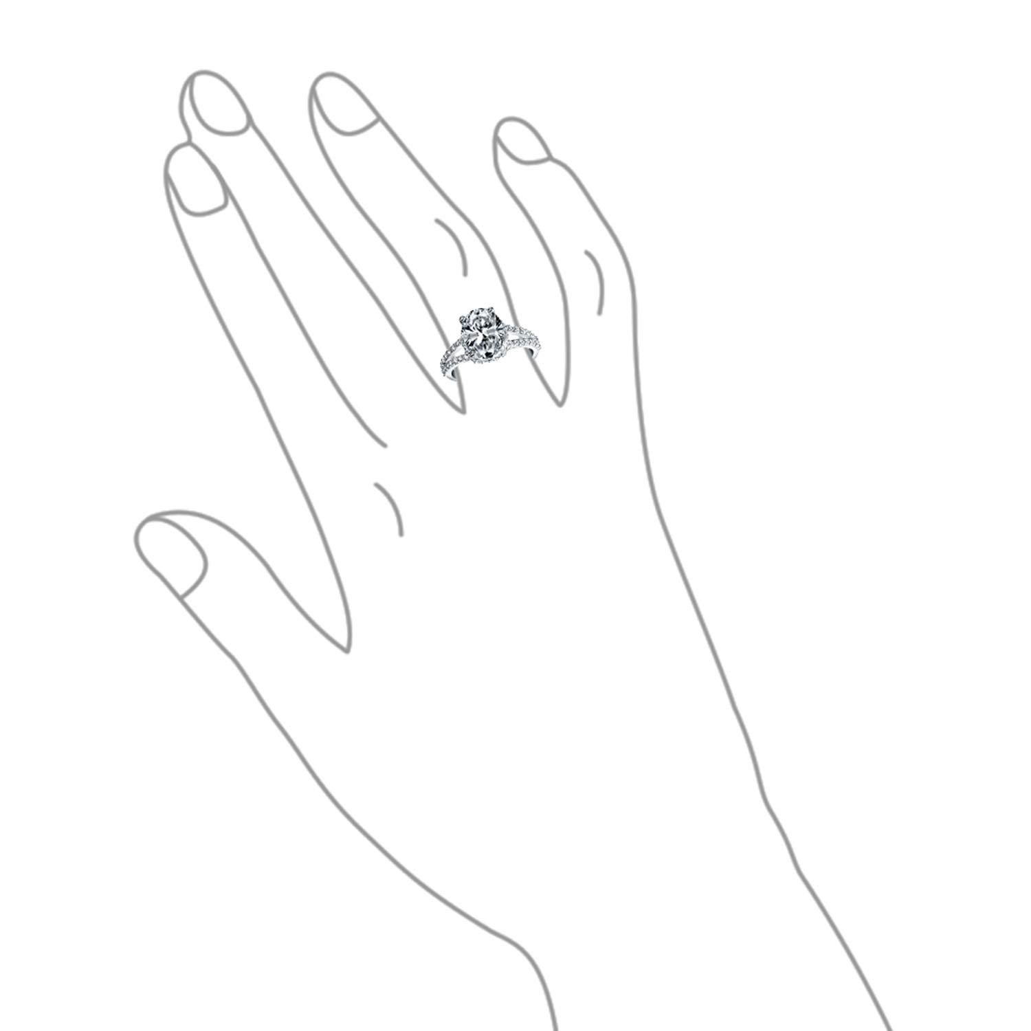 Bling Jewelry 925 Silver 2 Carat Cushion Cut Canary CZ Engagement Ring ,7
