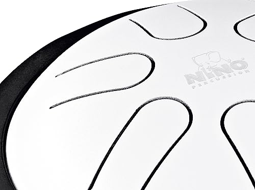 Nino Percussion Mini Melody Steel Tongue Drum with Mallets — for All Ages — Easily Create Songs, for Classroom Music, 2-Year Warranty (NINO980WH)