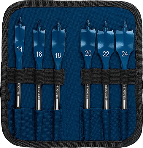 Bosch Professional 6X Expert SelfCut Speed Spade Drill Bit Set (Ø 14-24 mm, Accessories Rotary Impact Drill)