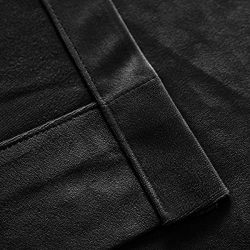 HISAFEA Velvet Curtains for Bedroom and Living Room,Blackout Curtains,2 Panels Set,Grommet Window Drapes 52x84 inchs