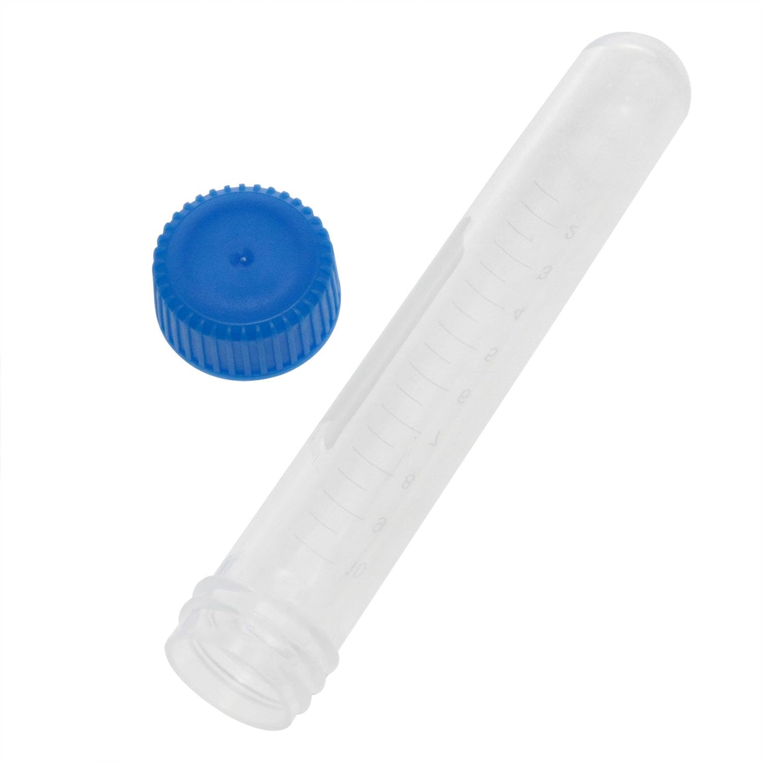 Dsjnf Plastic screw cap storage bottle lab tubes est tube centrifuge (10ml blue)-24pcs