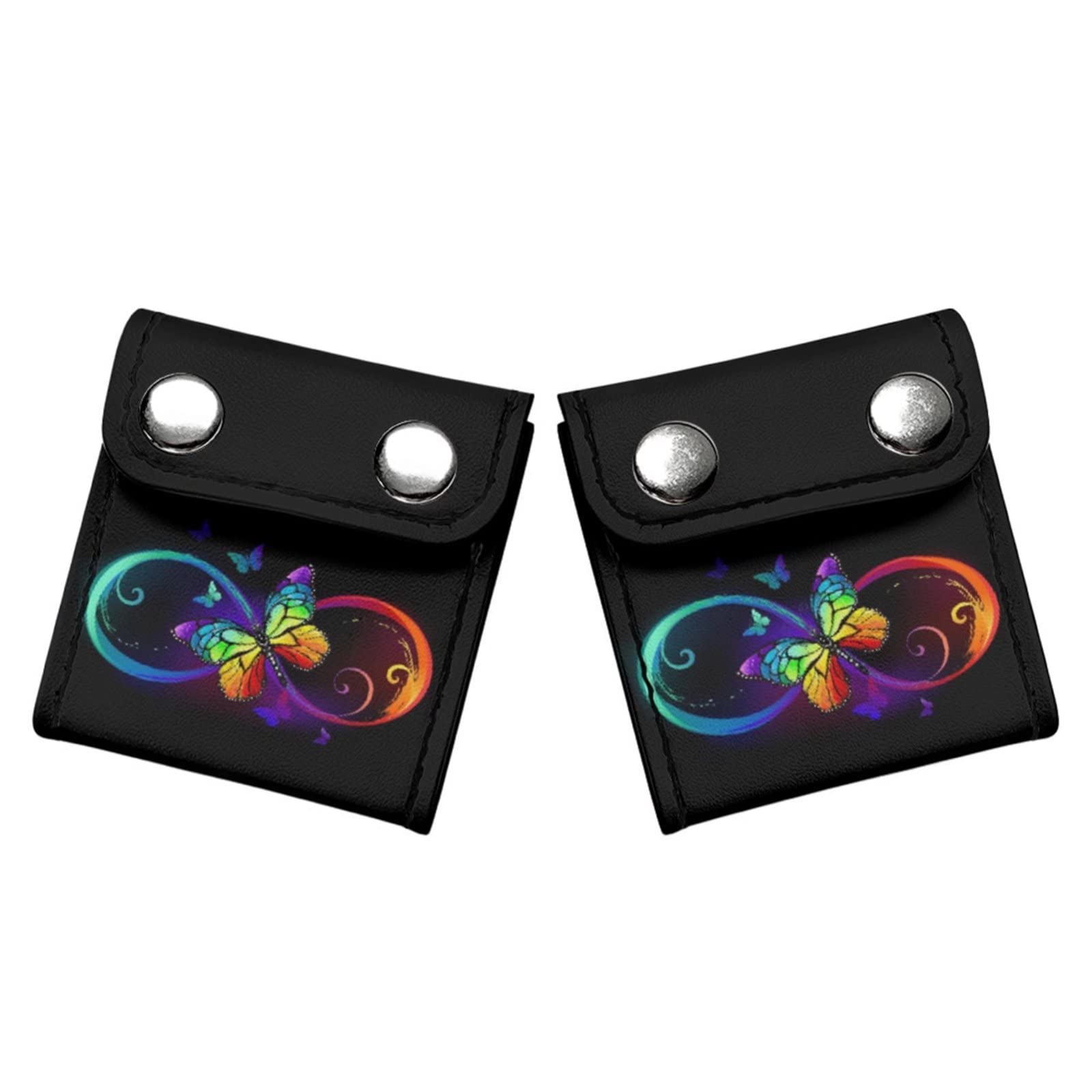 COEQINE Car Seatbelt Pads Adjuster for Kids, Adjustable Vehicle Safety Strap Protector Support Cushion,Women Men Safety Strap Protector Cover,Print Butterfly Black