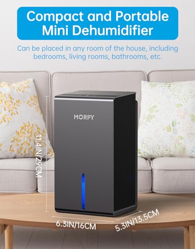 Dehumidifier, 52OZ Small Dehumidifier for Bedroom Bathroom RV with Auto Shut Off, Portable Quiet Dehumidifiers for Room Home Closet