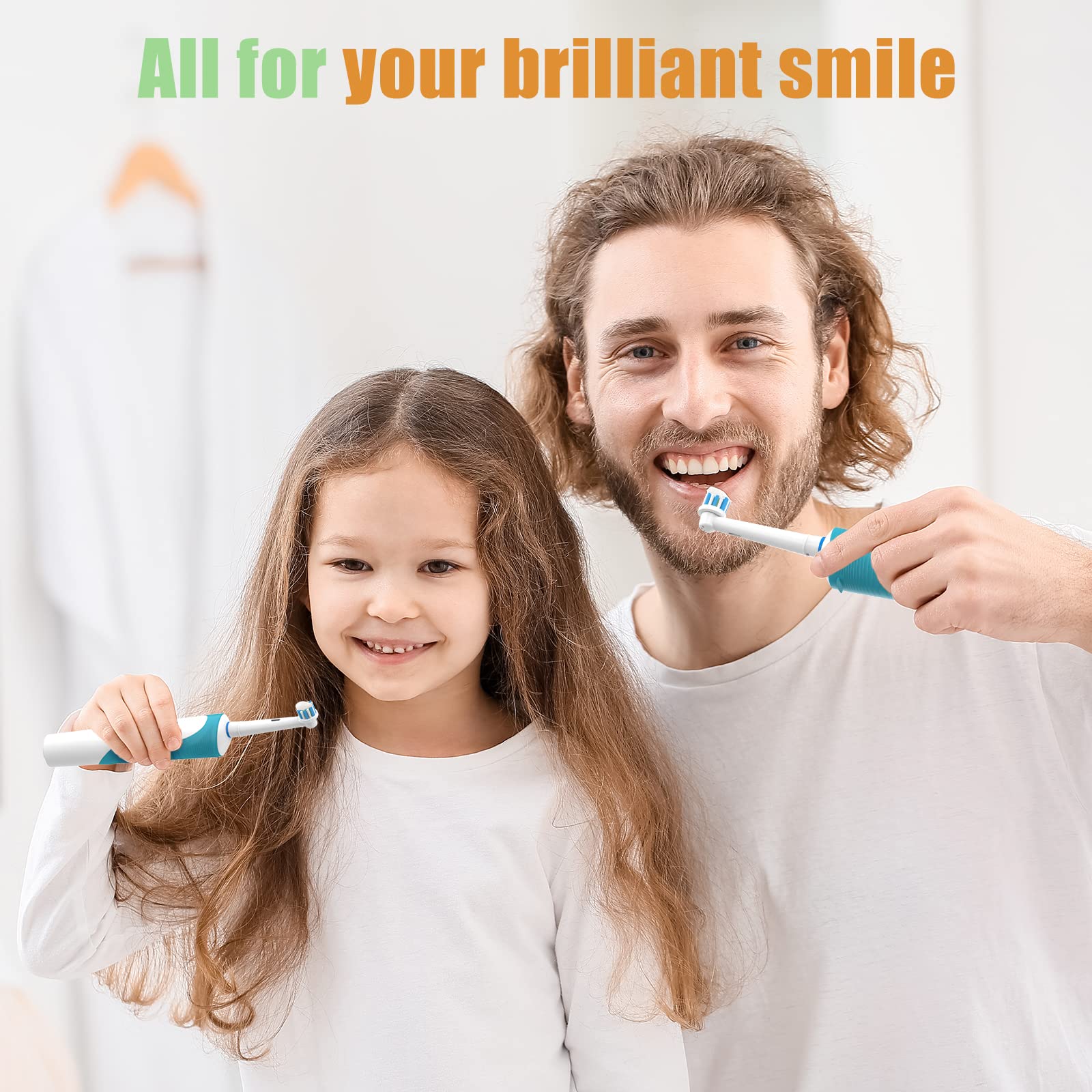 Electric Toothbrush Replacement Heads Compatible with Oral B Braun, Professional Tooth Replacement Refill for Oral-B Toothbrush 7000/Pro 1000/9600/ 5000/3000/8000 (6 Pack)