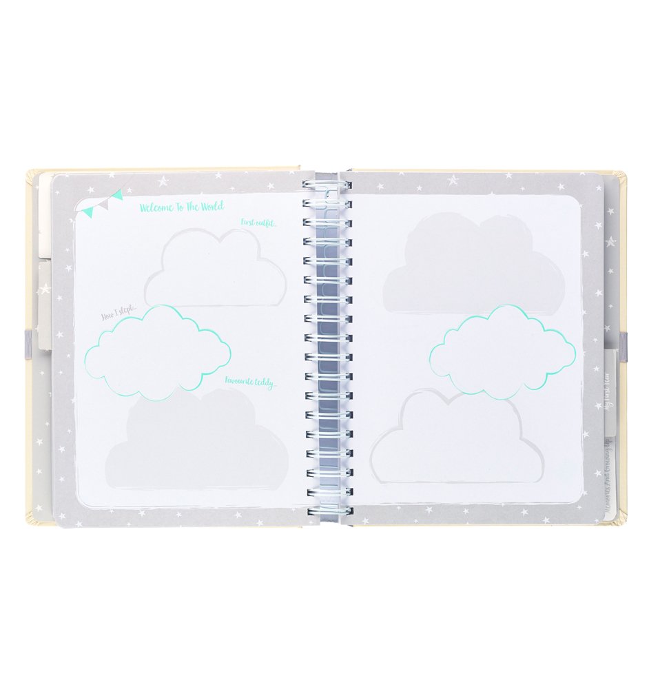Busy B 6584 "Baby B Baby Journal with Pockets and Stickers, Neutral