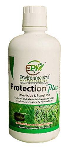 Eco-Safe Plant Protection, Broad Spectrum Insecticide, Fungicide, Miticide; Kill and Repel Mites, Whitefly, Aphids, Thrips, More; EPM Protection Plus 32 concentrated ounces