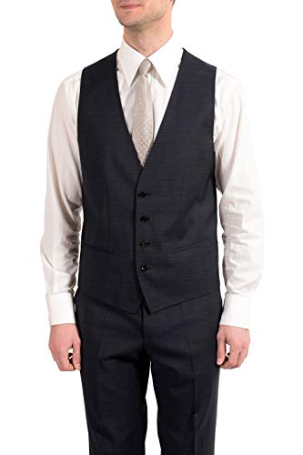 Hugo Boss "Huge6/Genius4WE Men's 100% Wool Three-Piece Suit US 40L IT 50L Blue