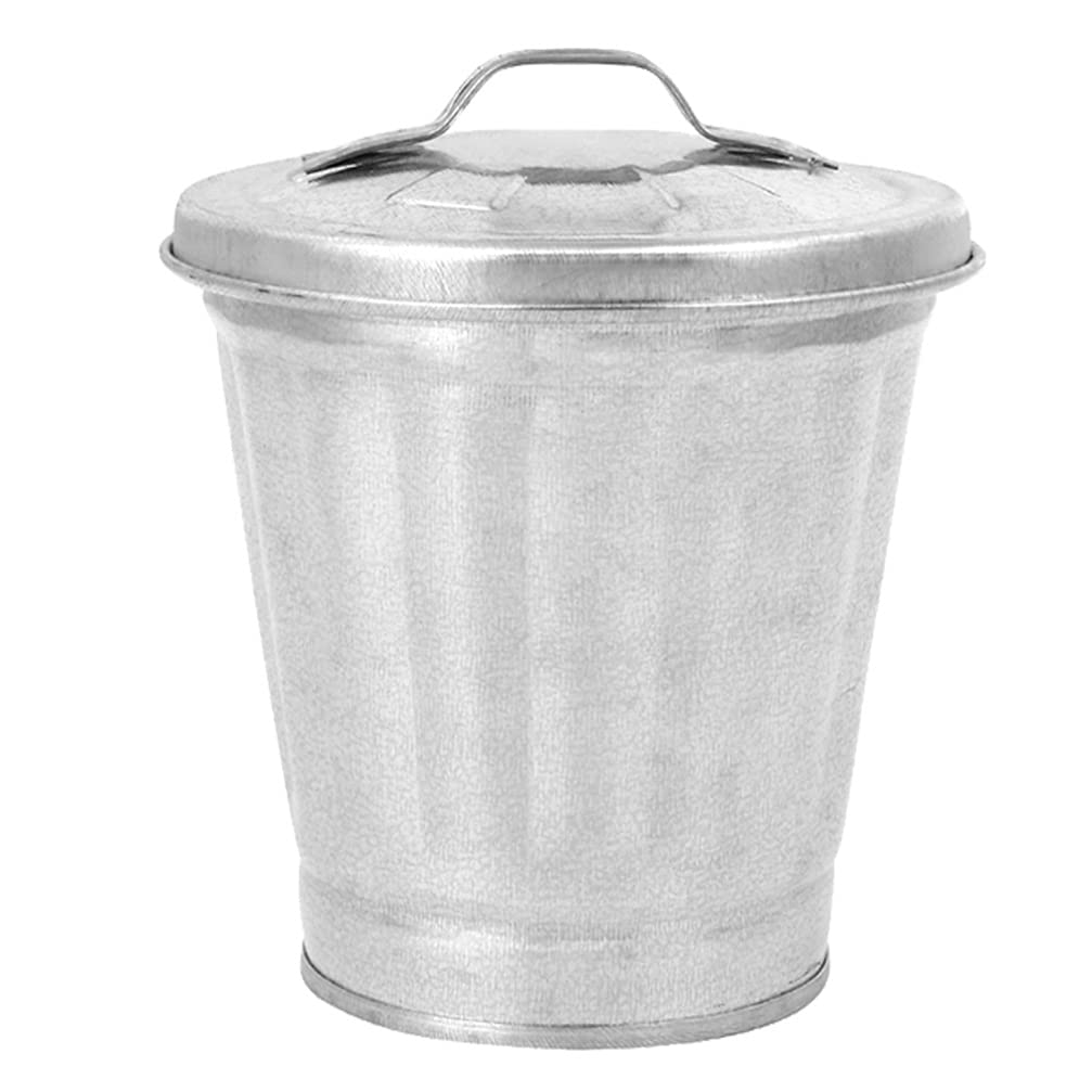 NUOBESTY Desktop Mini Desktop Wastebasket Garbage Bin Waste Paper Basket Trash Can Mini Wastebasket Trash Can Garbage Holder Flower Garbage Container bin Pot Mini Metal Flowerpot ( 1pc )