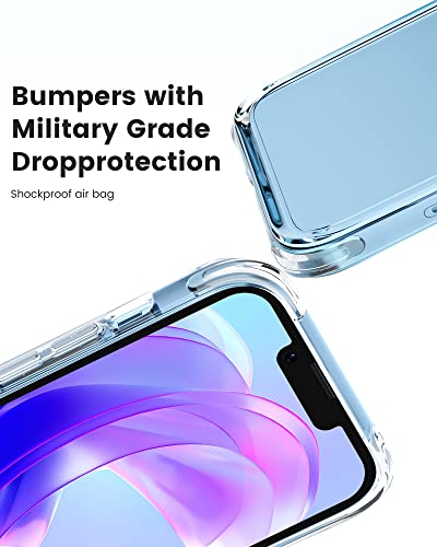 Mkeke Designed for iPhone 14 Plus Case Clear, [Non Yellowing] [Military Grade Protection] Shockproof Slim Case for iPhone 14 Plus 6.7 inch 2022