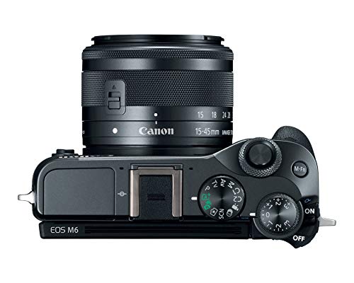 Canon EOS M6 (Black) EF-M 15-45mm f/3.5-6.3 is STM Lens Kit (Renewed)
