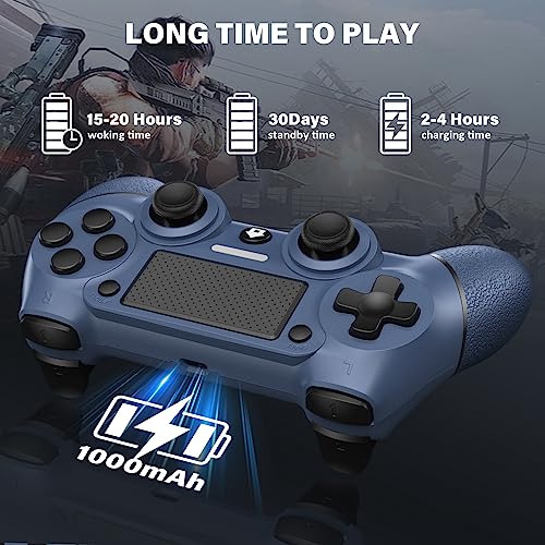 PS-4 Controller Dual-shock 4 Wireless Compatible for PS-4/Pro/Slim/Wireless Play-Station 4 Controller with paddles PS-4 Remote Controller for PC 6-Axis Motion Sensor Turbo,1000mAh