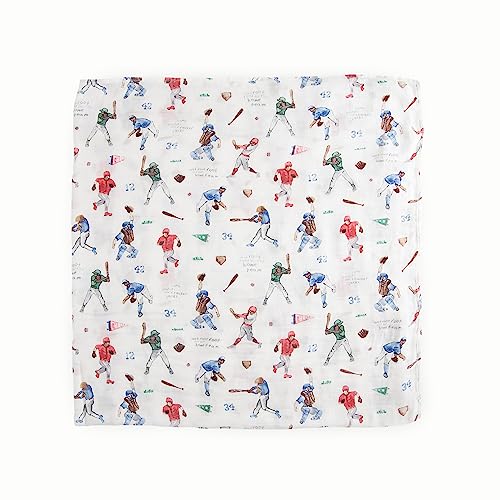 Little Unicorn – Home Run Deluxe Swaddle Set | Set of 2 | 100% Rayon Muslin from Bamboo | Super Soft | Newborns and Infants | Large 47” x 47” | Machine Washable