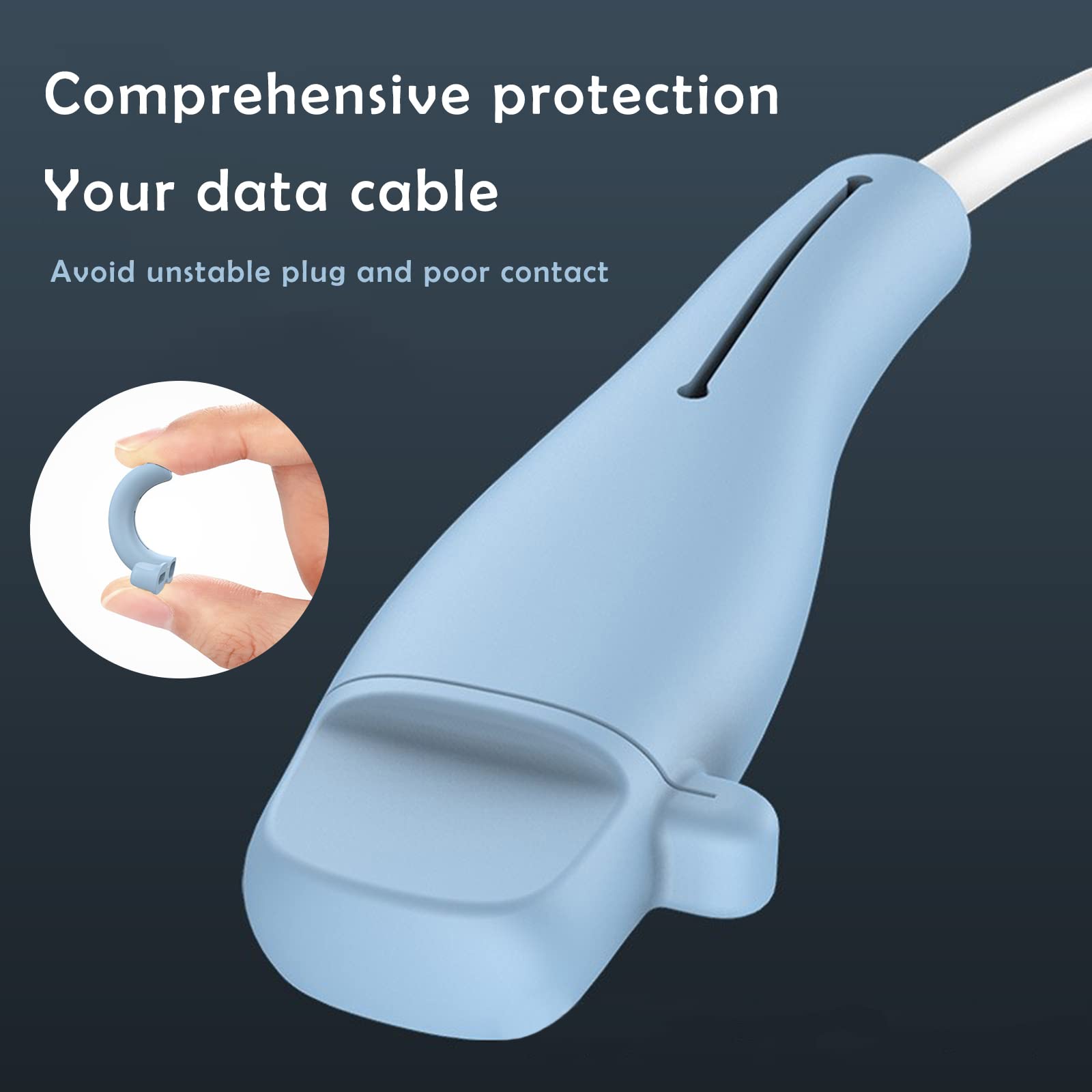 Charger Cable Cord Wire Saver Protector Silicone Sleeve for Phone iPhone iPod Charging Cable, for ATOL-USB 2 pcs