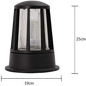 ZMY External Anti-Rust Pillar Lighting Aluminum Glass Outdoor Post Light Waterproof Courtyard Landscape Column Lamp Garden Villa Home Courtyard Decorative Street Fixture