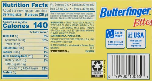 Butterfinger Bites Chocolate Bite-Sized Peanut Butter Candy, 3.5 Ounce